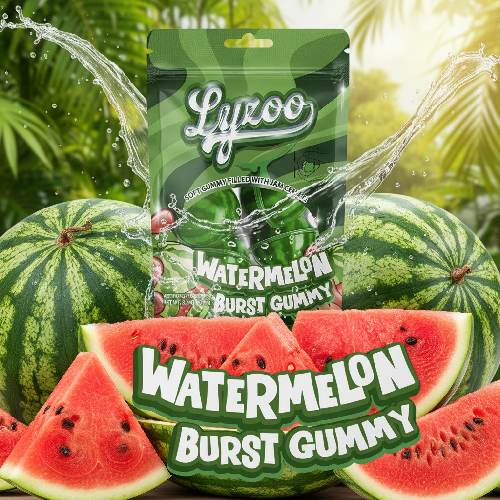 LYZOO WATERMELON GUMMY CANDY 72G 1CT – US 1 WHOLESALE