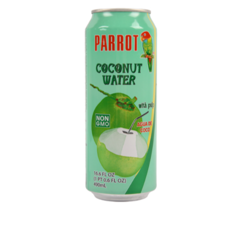 COCONUT WATER PARROT 16.6OZ 24PK – US 1 WHOLESALE