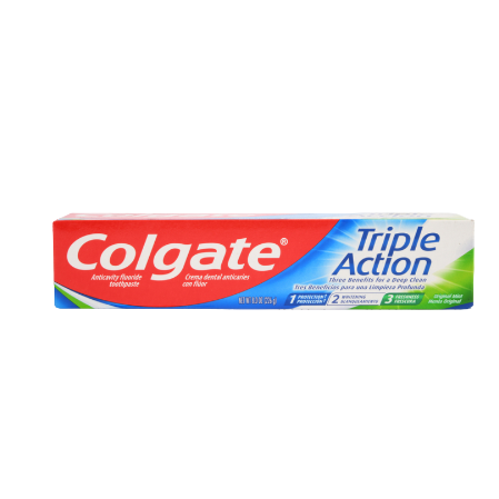 COLGATE TOOTHPASTE TRIPLE ACTION GEL 8 OZ 1CT – US 1 WHOLESALE