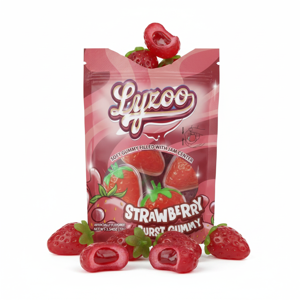LYZOO STRAWBERRY GUMMY CANDY 72G 1CT – US 1 WHOLESALE