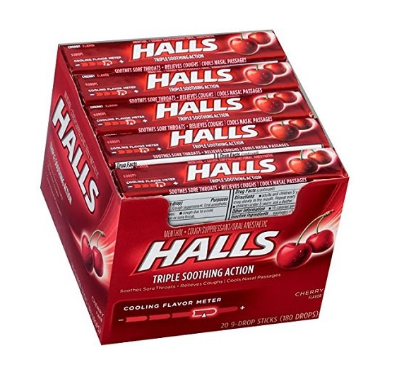 HALLS COUGH DROPS 21CT CHERRY – US1Wholesale