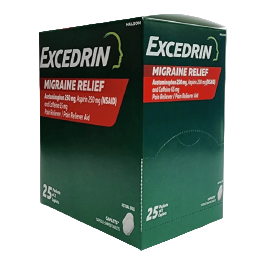 MEDICINE EXCEDRIN MIGRAINE RELIEF DUAL 25PK – US 1 WHOLESALE