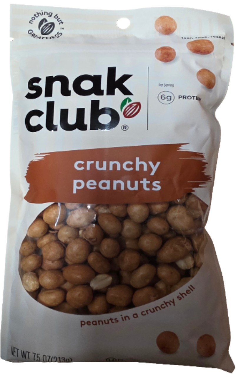 SNACK CLUB CRUNCHY PEANUTS 7.5 OZ 1CT – US1Wholesale